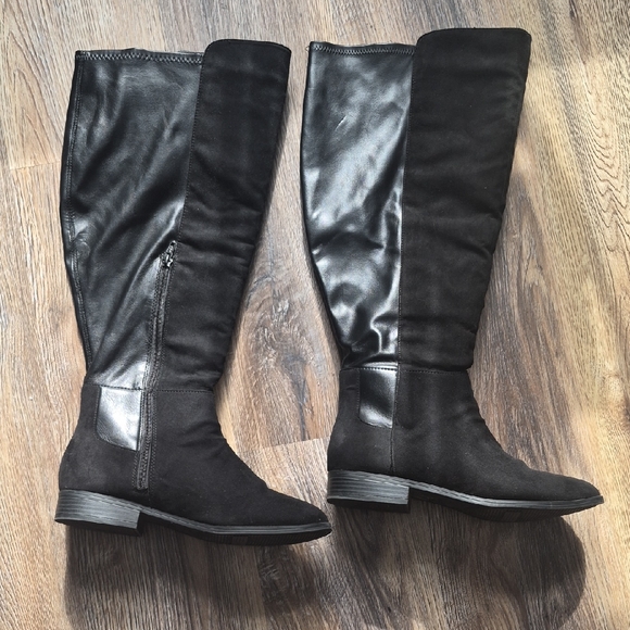 Time and Tru | Shoes | Time And Tru Black Over The Knee Boots | Poshmark